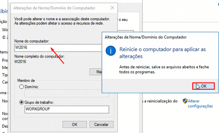 Windows Server- Como alterar o nome do servidor - Adentro